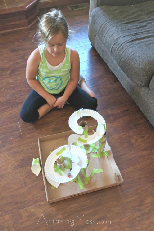 Roller Coaster Paper Plate Toilet Paper Roll Project Amazing Mess