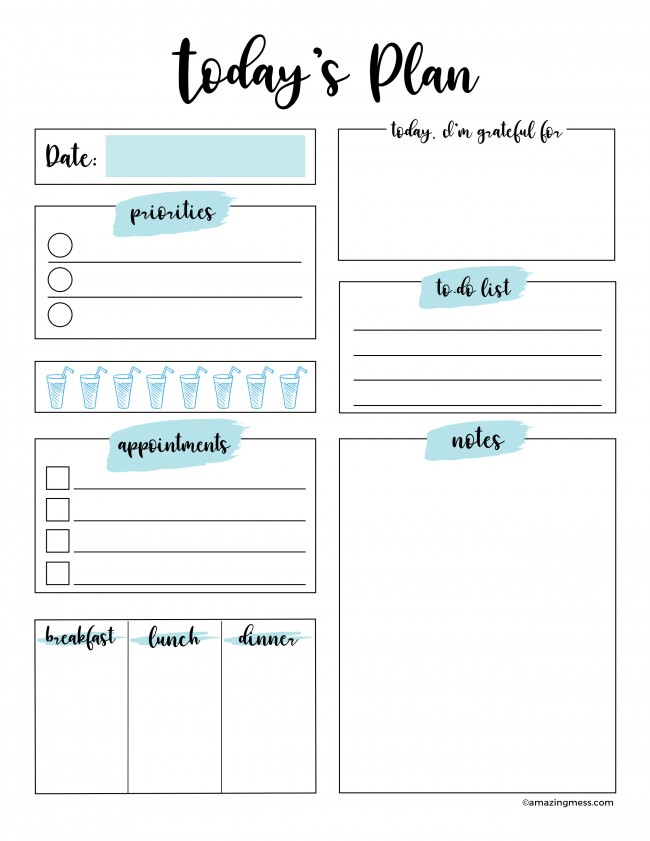 FREE Personal Planner Pack - Amazing Mess