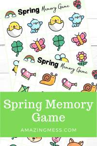 Spring Memory Game (with FREE Printable) - Amazing Mess