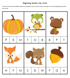FREE Fall Animals Pre-K & K Printable Activity Pack - Amazing Mess